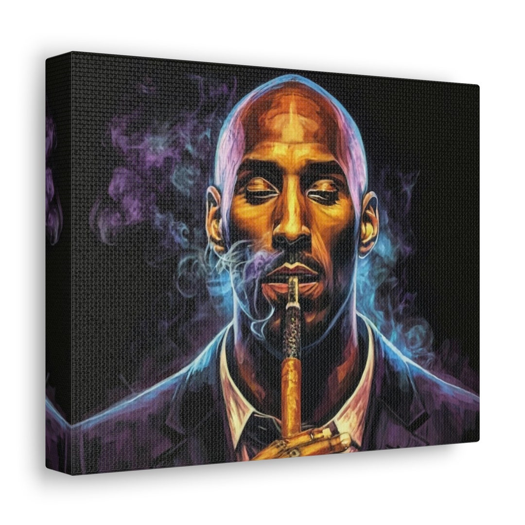 Canvas Gallery Kobe Bryant With a Cigar Painting Size 10 X 8 Perfect ...