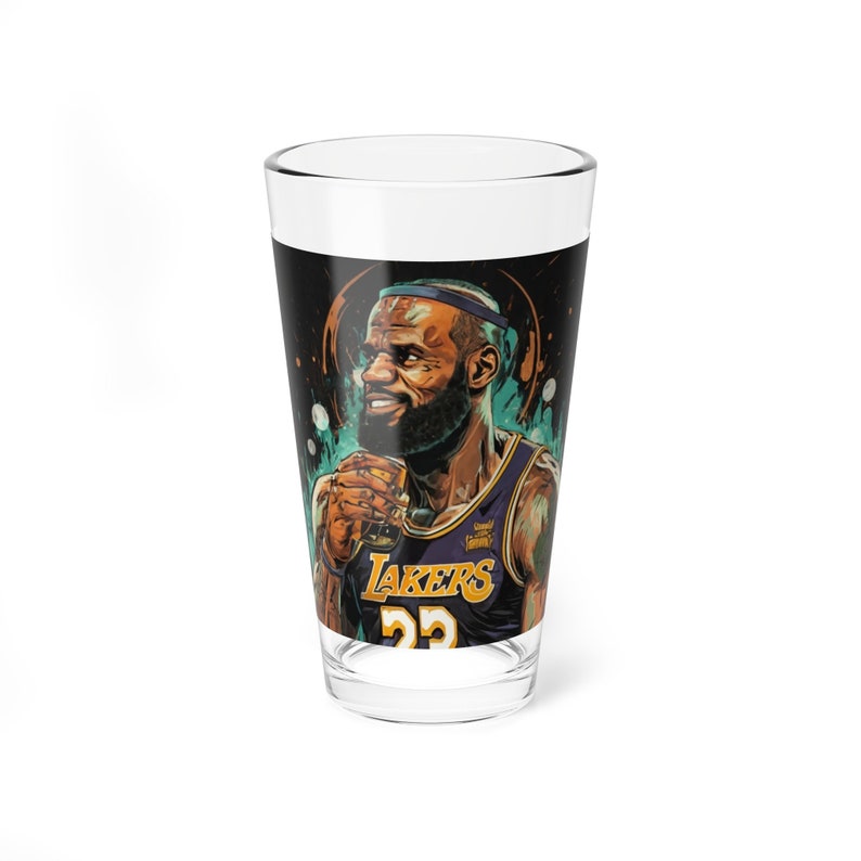 Mixing Glass - Lebron James Drinking Beer Image - King James Glass Cup ...
