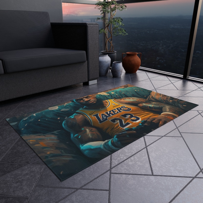Lebron James Outdoor Rug Basketball Carpet Carpet/rug Gaming Room ...