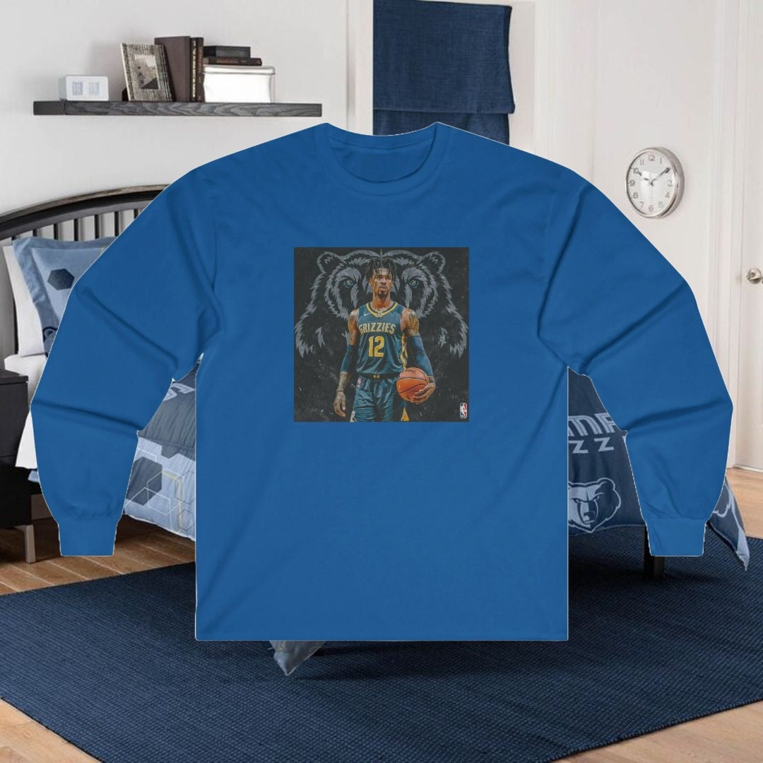 Ja Morant Long Sleeve Shirt - Memphis Grizzlies NBA Long Tee - Ja ...