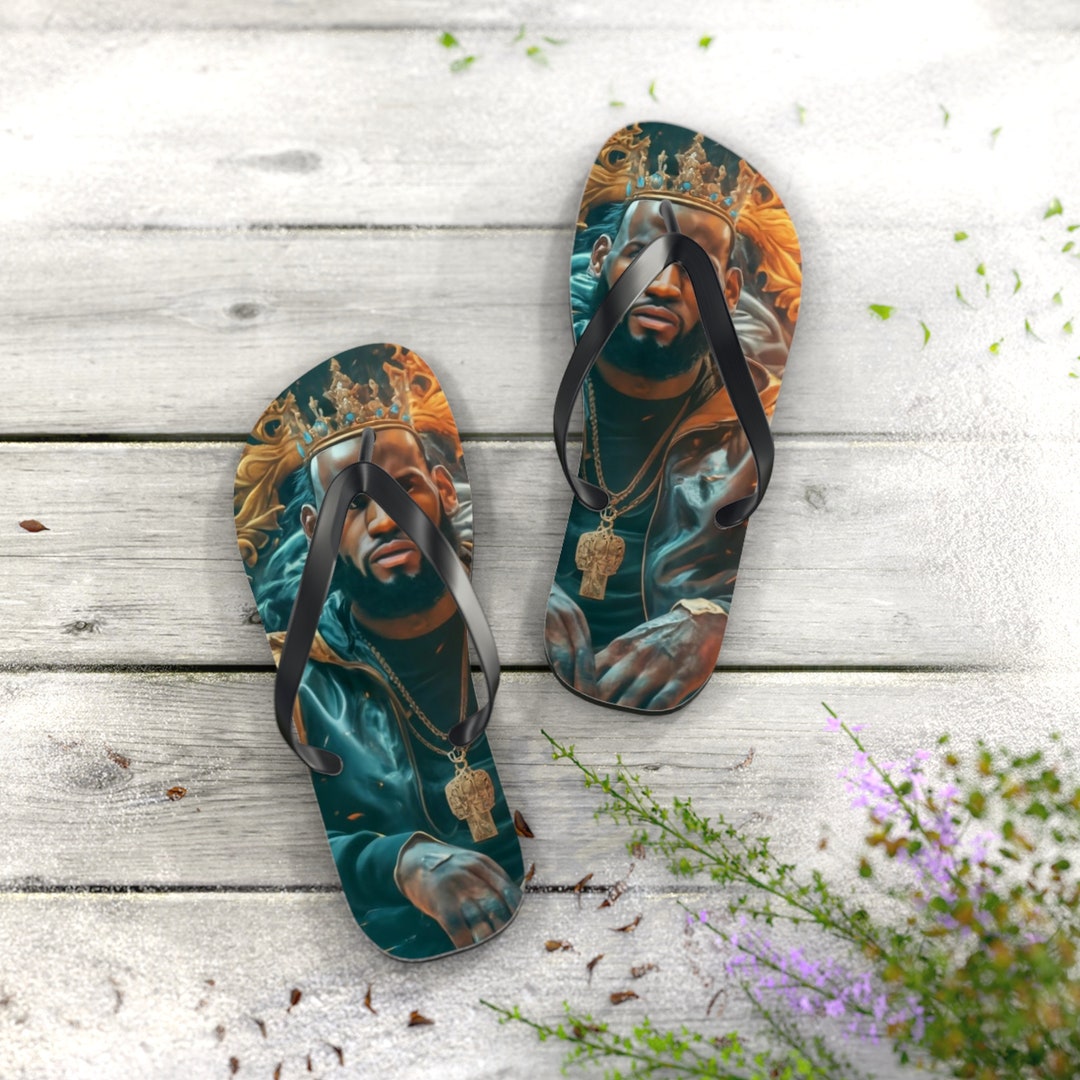 Flip Flops - Lebron James/king James Basketball Edition - Flip Flops ...