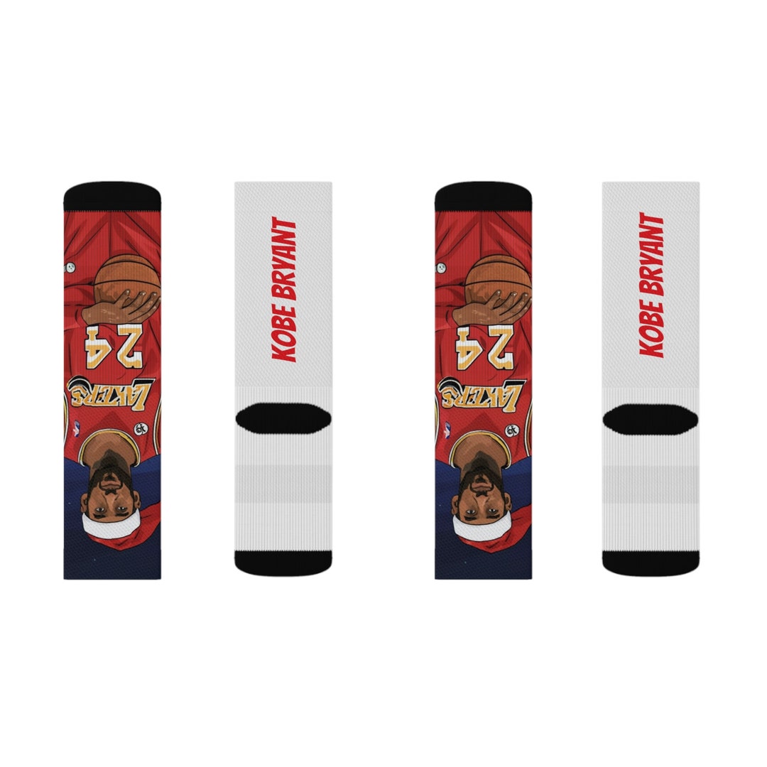 Christmas Socks - Kobe Bryant as Santa Clause Socks - Holiday Socks ...