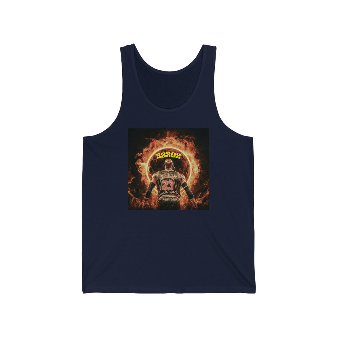 Tank Top Michael Jordan Ring of Fire Michael Jordan Total Points Scored ...