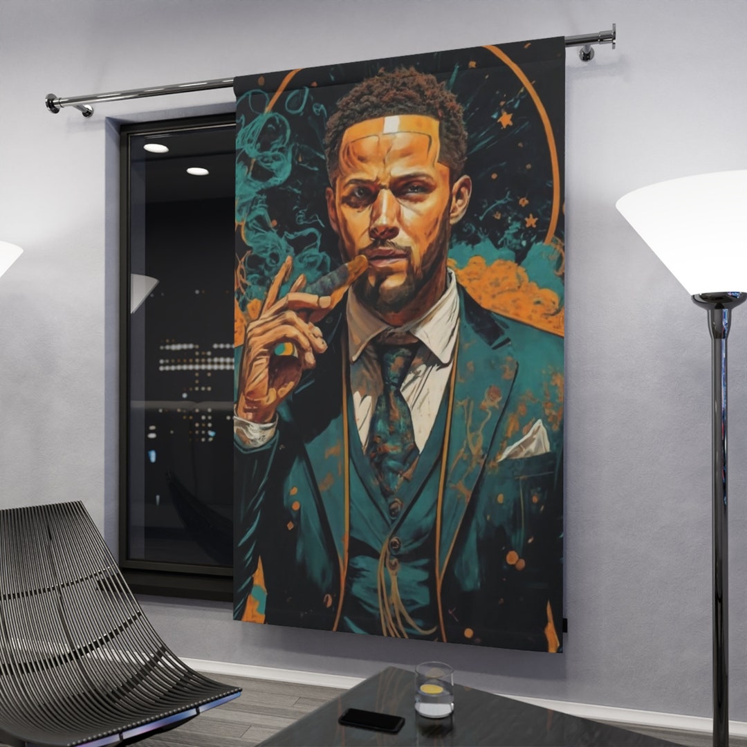 Window Curtains Stephen Curry Edition Chef Curry Image Curtain 1 Piece ...