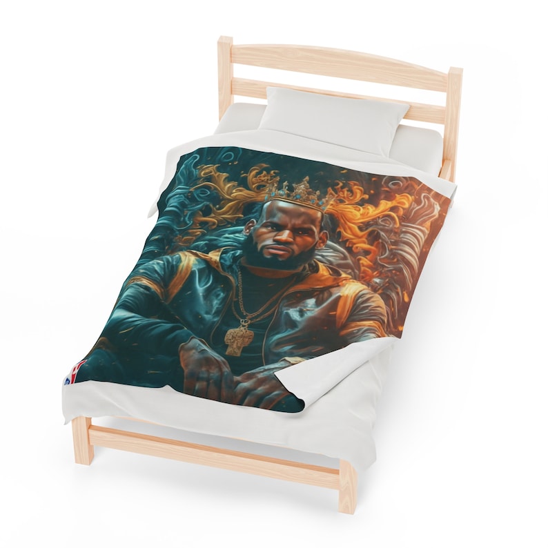 Velveteen Plush Blanket - Lebron James/king James Basketball Edition ...