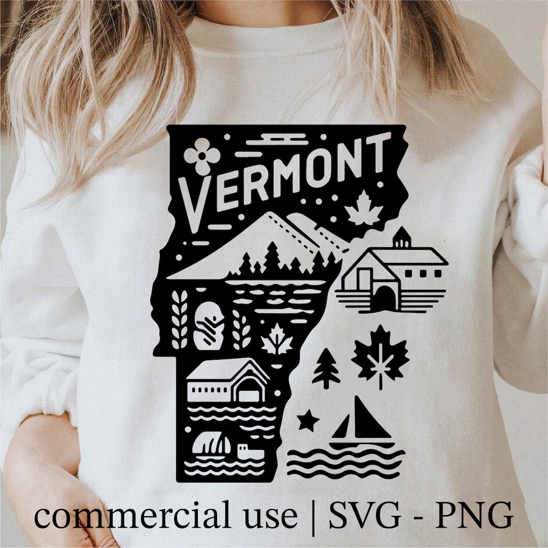 Vermont Svg, State Svg, Vermont Outline, Vermont Shirt Design, State ...