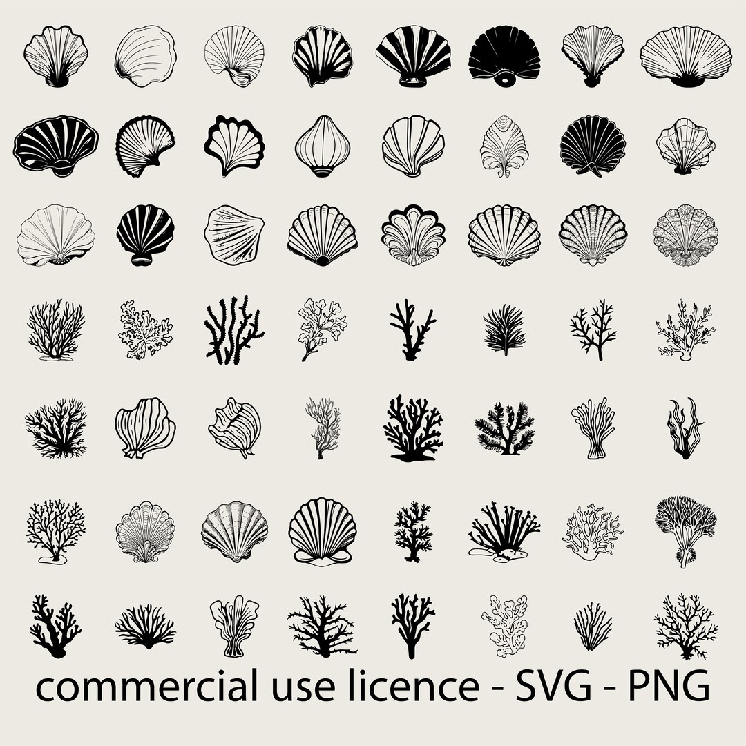57 Unique Nautical Bundle, Sea Coral Svg Bundle, Ocean Seaweed Svg ...
