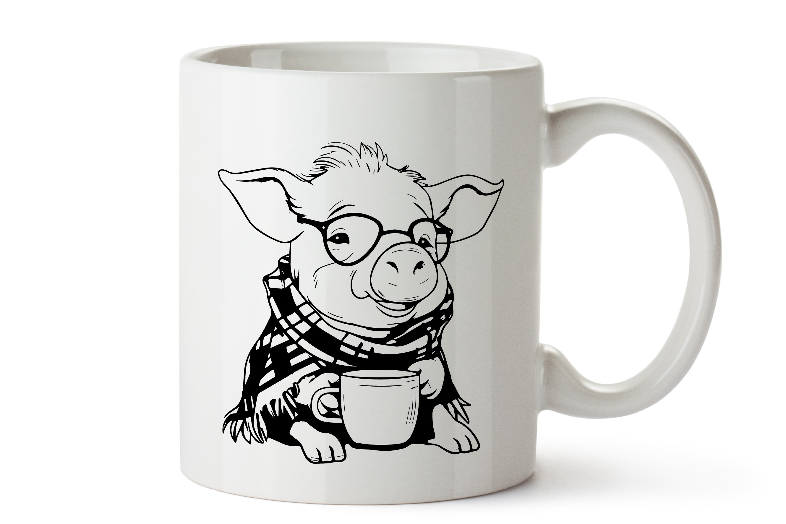 Funny Coffee Svg Pig Drinking Coffee Svg Funny Coffee Png - Etsy