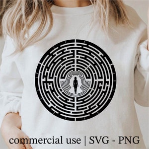 32 Labyrinth Bundle Svg, Labyrinth Monogram Svg Bundle, Circle ...