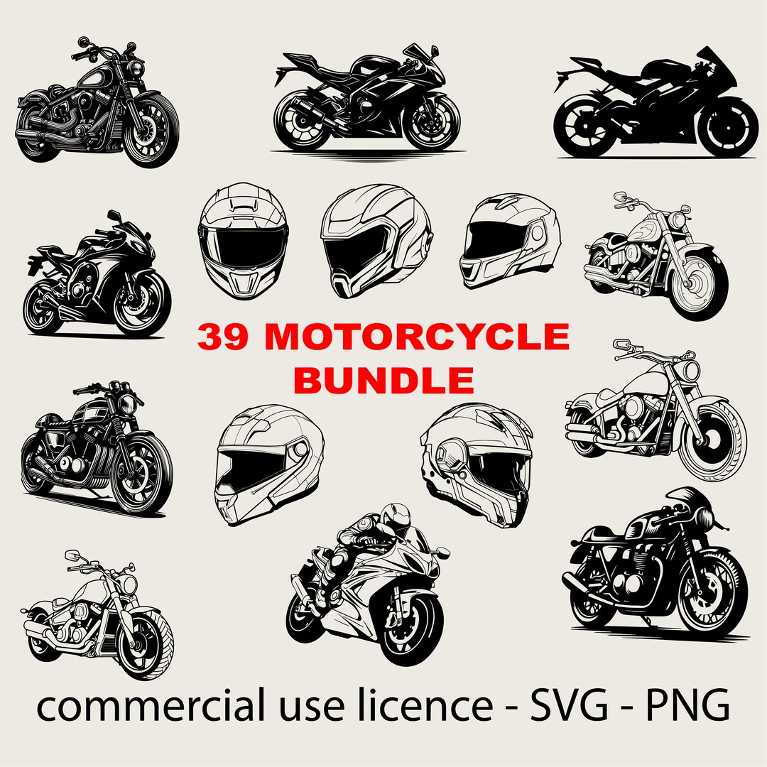 39 Huge Motorcycle Svg Bundle, American Biker Svg, Cricut Chopper Svg ...