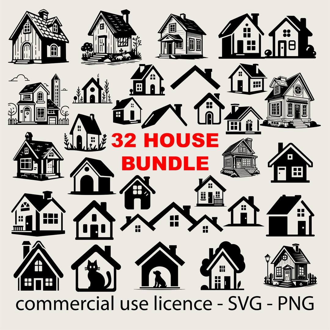 32 Designs House Svg Bundle, House Clipart, Cricut House Png Bundle ...