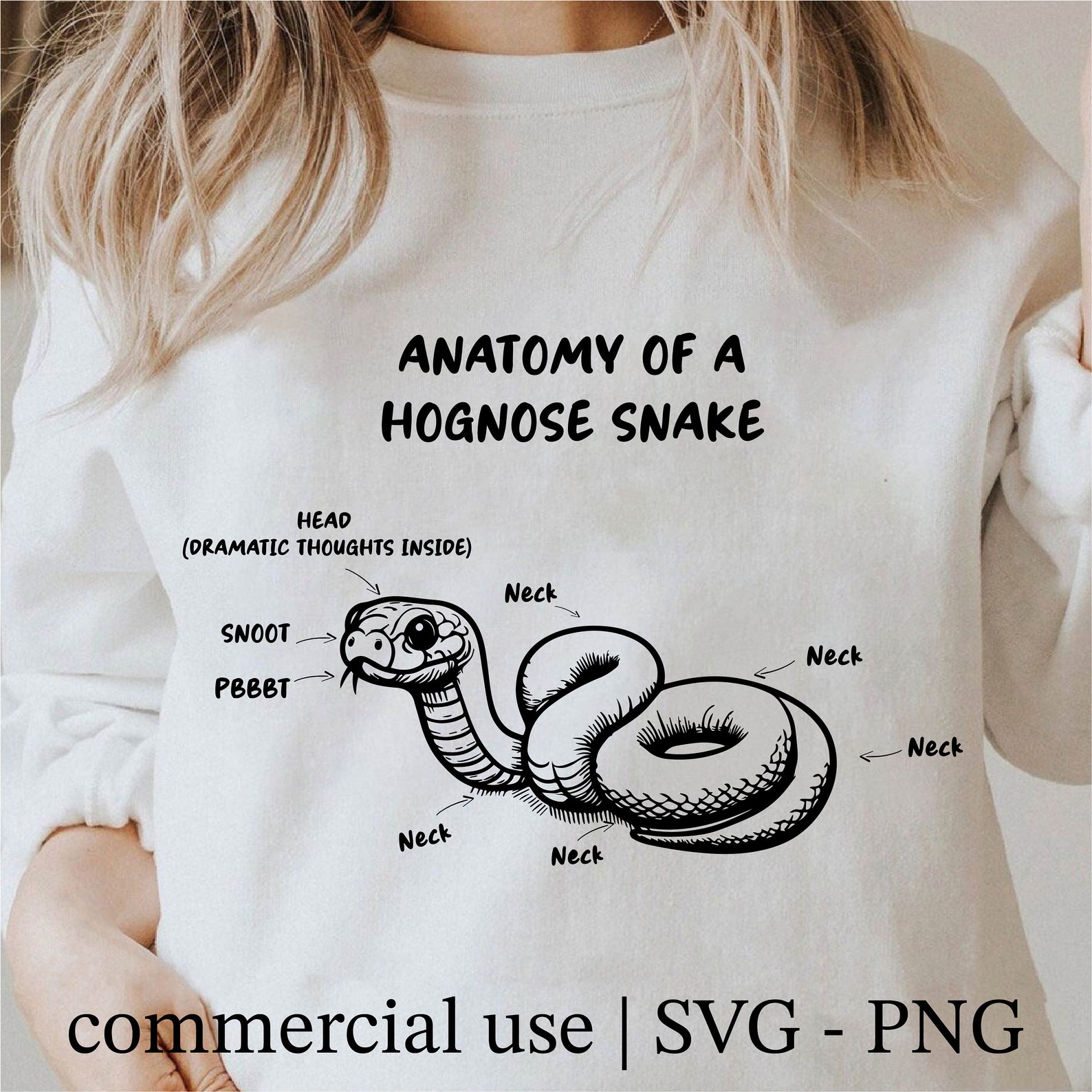 Funny Hognose Snake Svg, Anatomy of A Snake Png, Cricut Snake Clipart ...