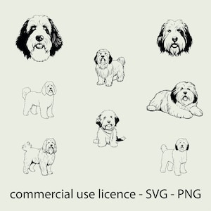 Old English Sheepdog Svg Bundle, Cute Old English Sheepdog Face Png ...
