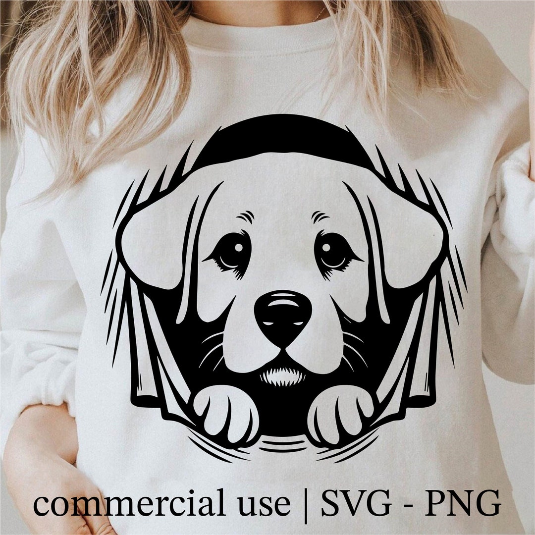 Peeking Funny Labrador Retriever Dog Svg, Playful Peeking Dog Clipart ...