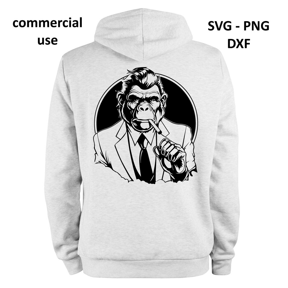 Cool Gorilla Smoking Cigar Svg, King Gorilla Strong Face Svg, Gorilla ...