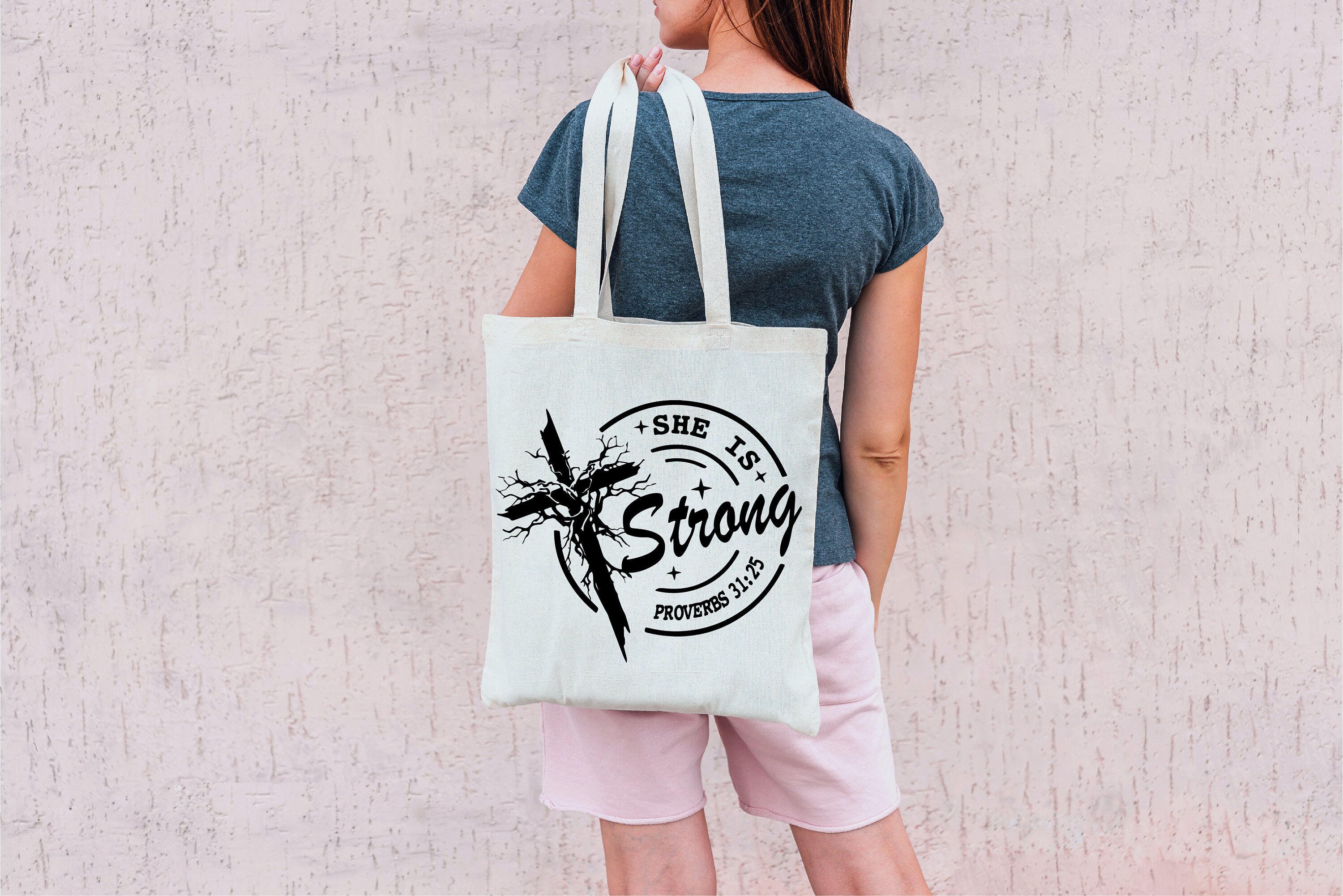 She is Strong Svg Christian Woman Svg Cross With Root Svg - Etsy