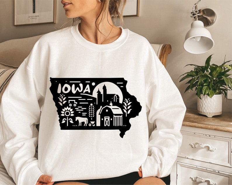 Iowa Svg, State Svg, Iowa Clipart, Iowa Outline, Iowa Shirt Design ...