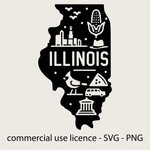 Illinois Svg, State Svg, State Png, Illinois Outline, Illinois Shirt ...