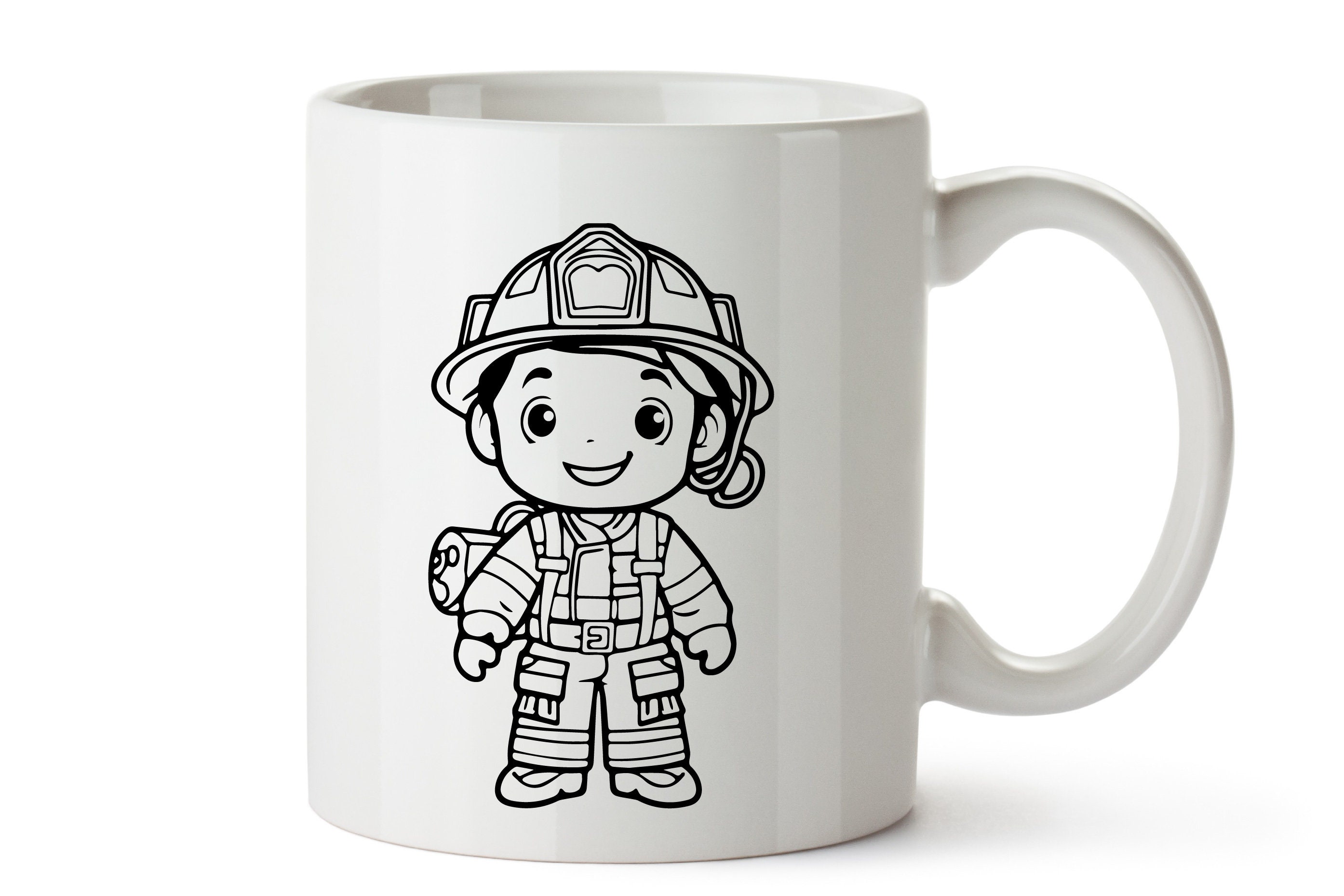 Cute Firefighter Svg Cricut Firefighter Svg Layered Svg for - Etsy