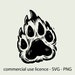 Wolf Paw Svg, Wolf Paws Png, Wolf Paw Silhouette Png, Cricut Wolf Paws ...
