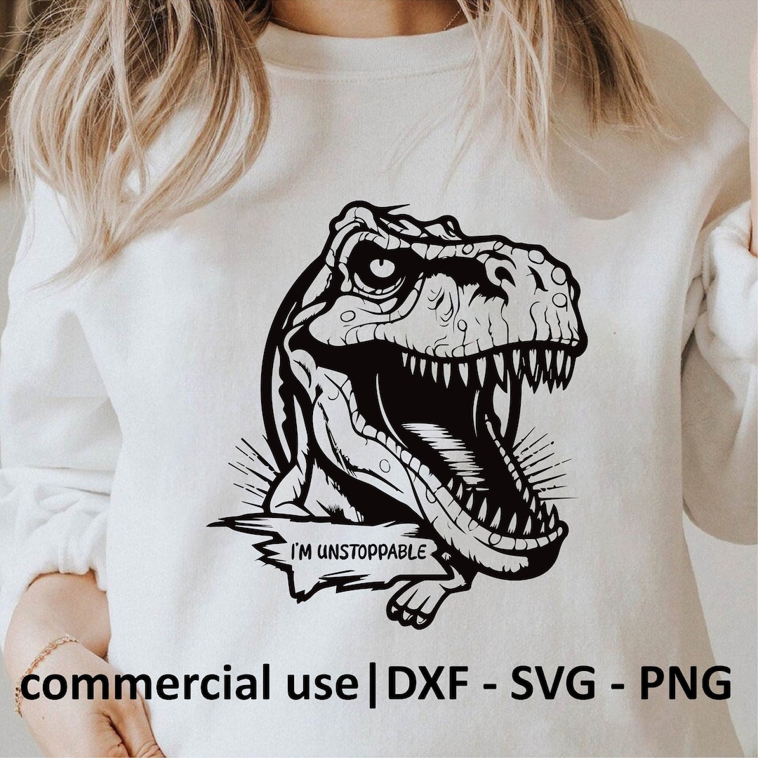 Dinosaur Svg, Png, Dxf, Inspirational Quotes Svg, I'm Unstoppable Svg ...