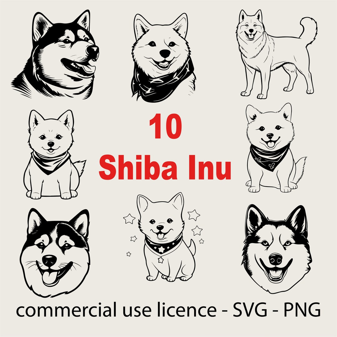 Shiba Inu Svg Bundle, Cute Shiba Inu Face Png, Puppy Shiba Inu ...