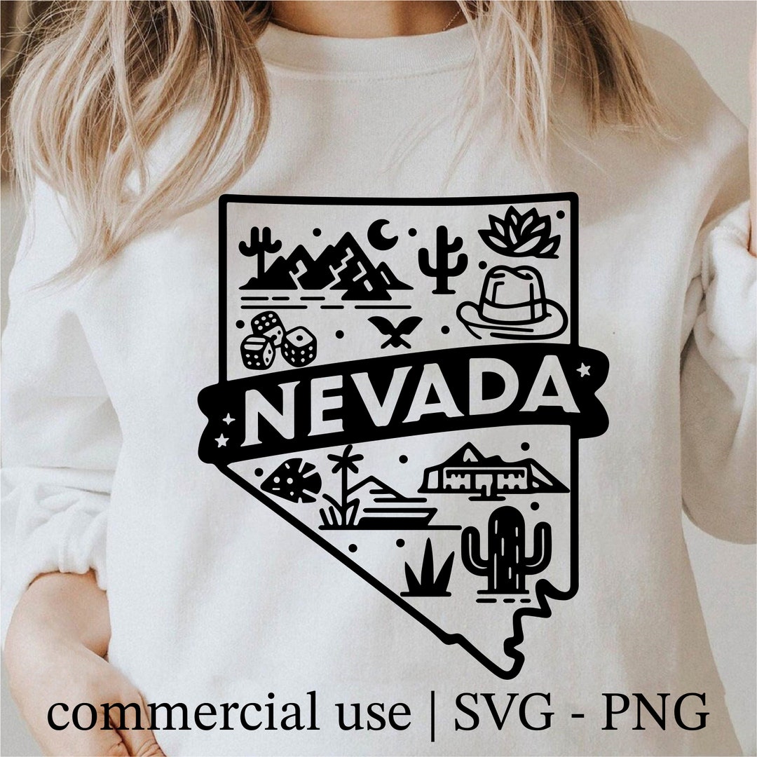 Nevada Svg, State Svg, Nevada Cricut, Nevada Outline, Nevada Shirt ...