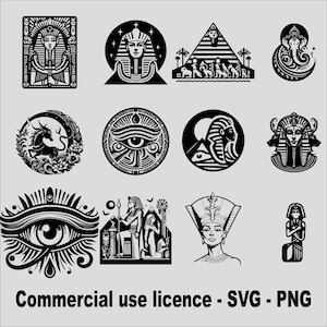 Egyptian Svg Bundle, Egypt Png Bundle, Egyptian Symbols Sings Svg ...