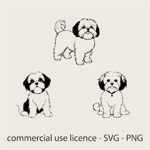 Shih Tzu Svg Bundle, Cute Shih Tzu Face Png, Puppy Shih Tzu Silhouette ...