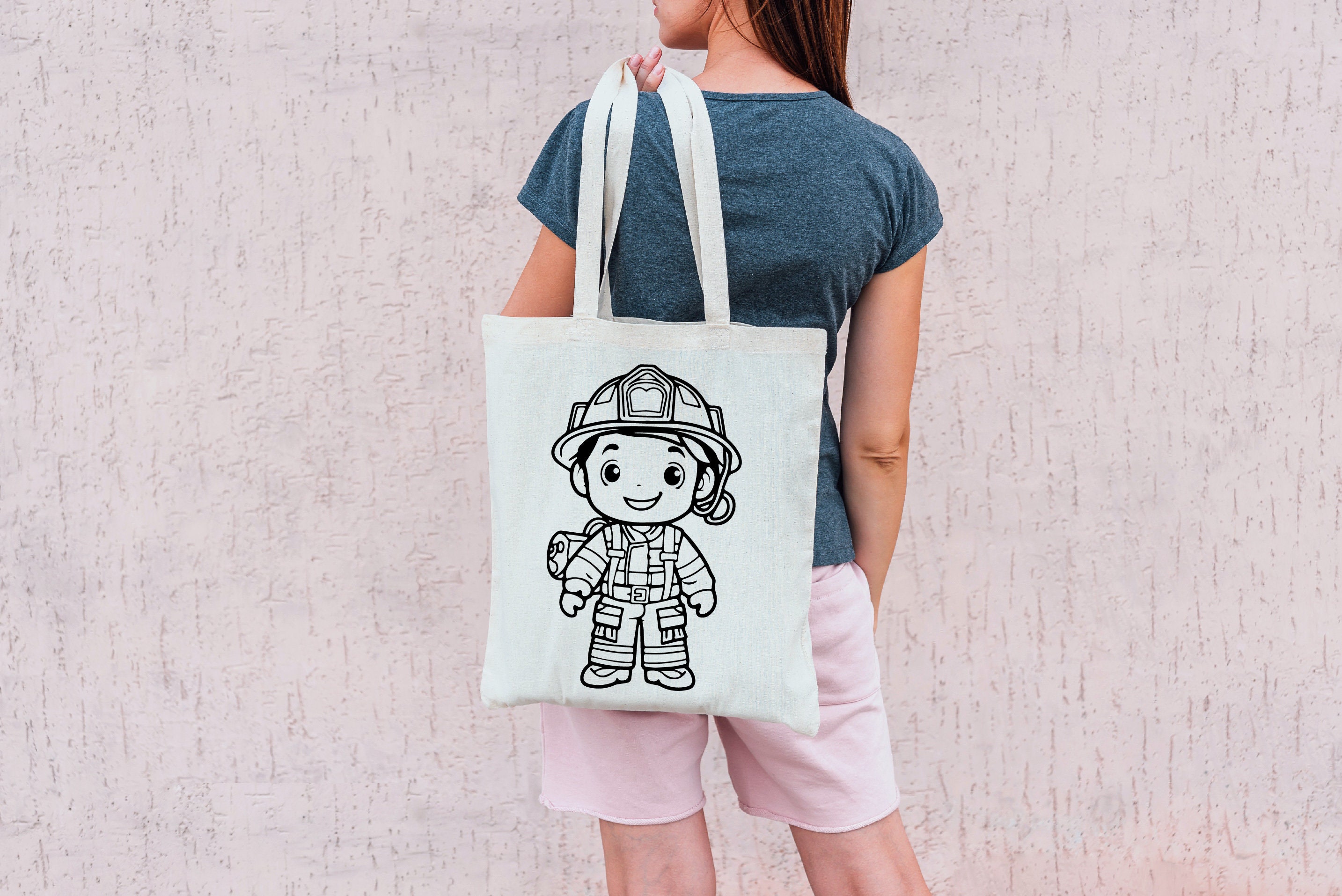 Cute Firefighter Svg Cricut Firefighter Svg Layered Svg for - Etsy