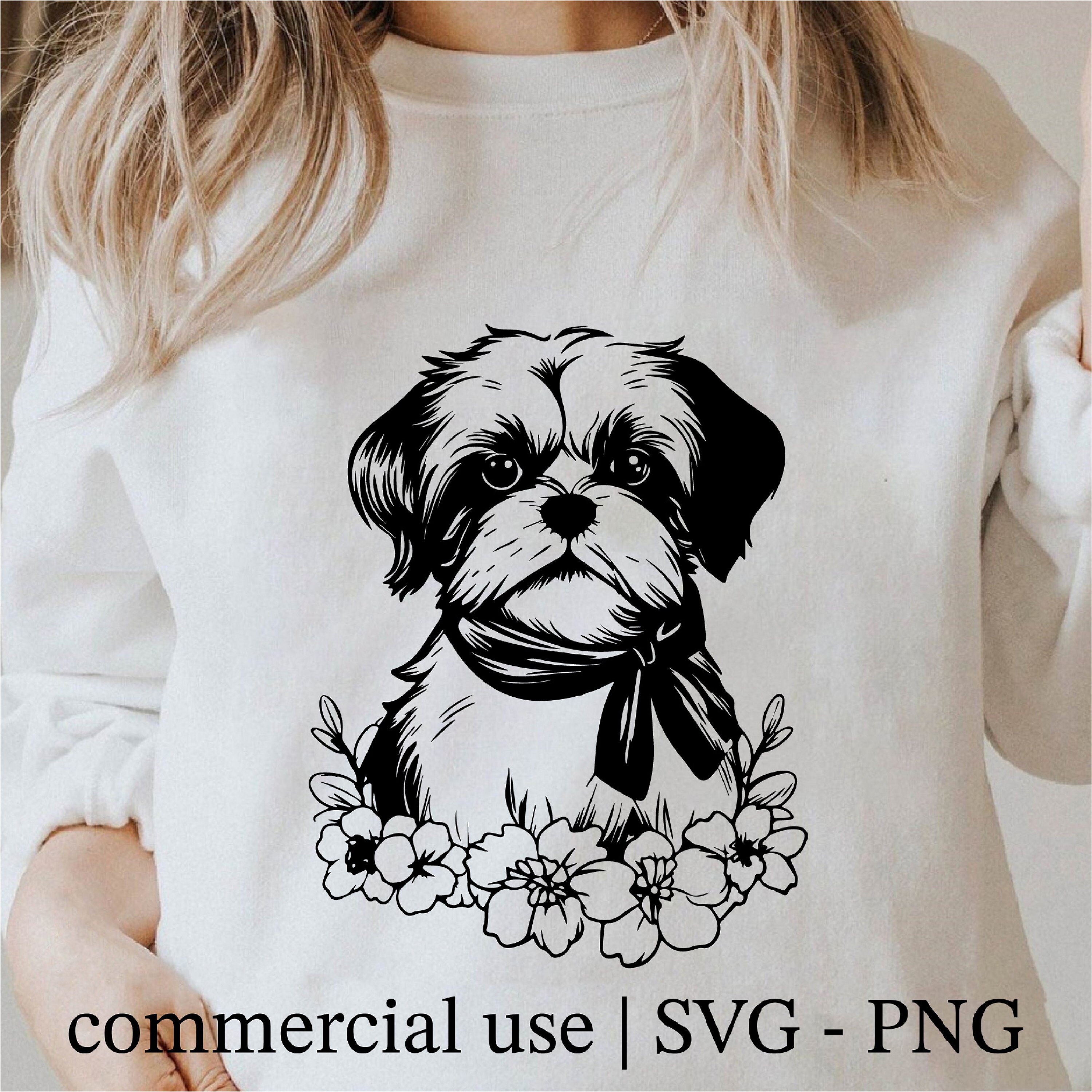 Shih Tzu Svg Bundle, Cute Shih Tzu Face Png, Puppy Shih Tzu Silhouette ...