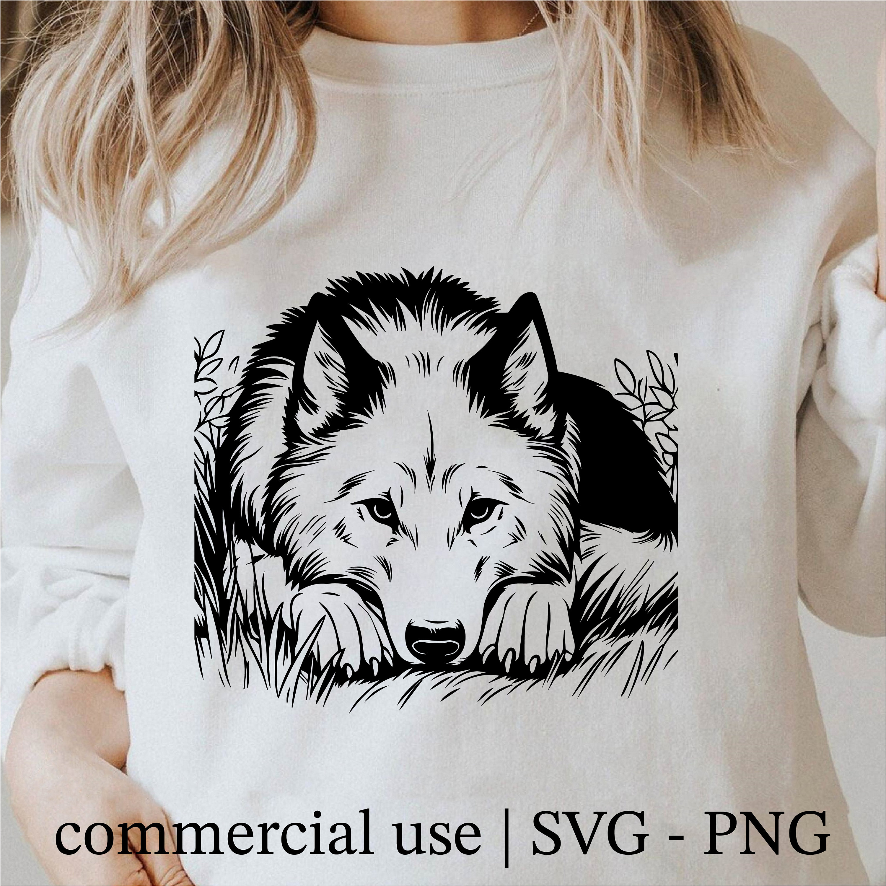 Wolf Svg, Wolf With Forest Svg, Wolf Svg Black and White Cricut, Svg ...