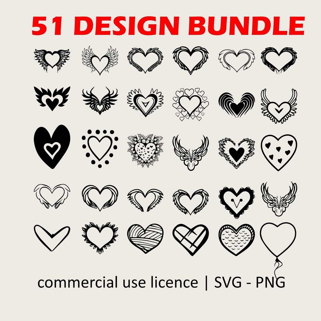 Cute Heart Svg Bundle, Heart Outline Png, Scribble Heart Svg, Angel ...