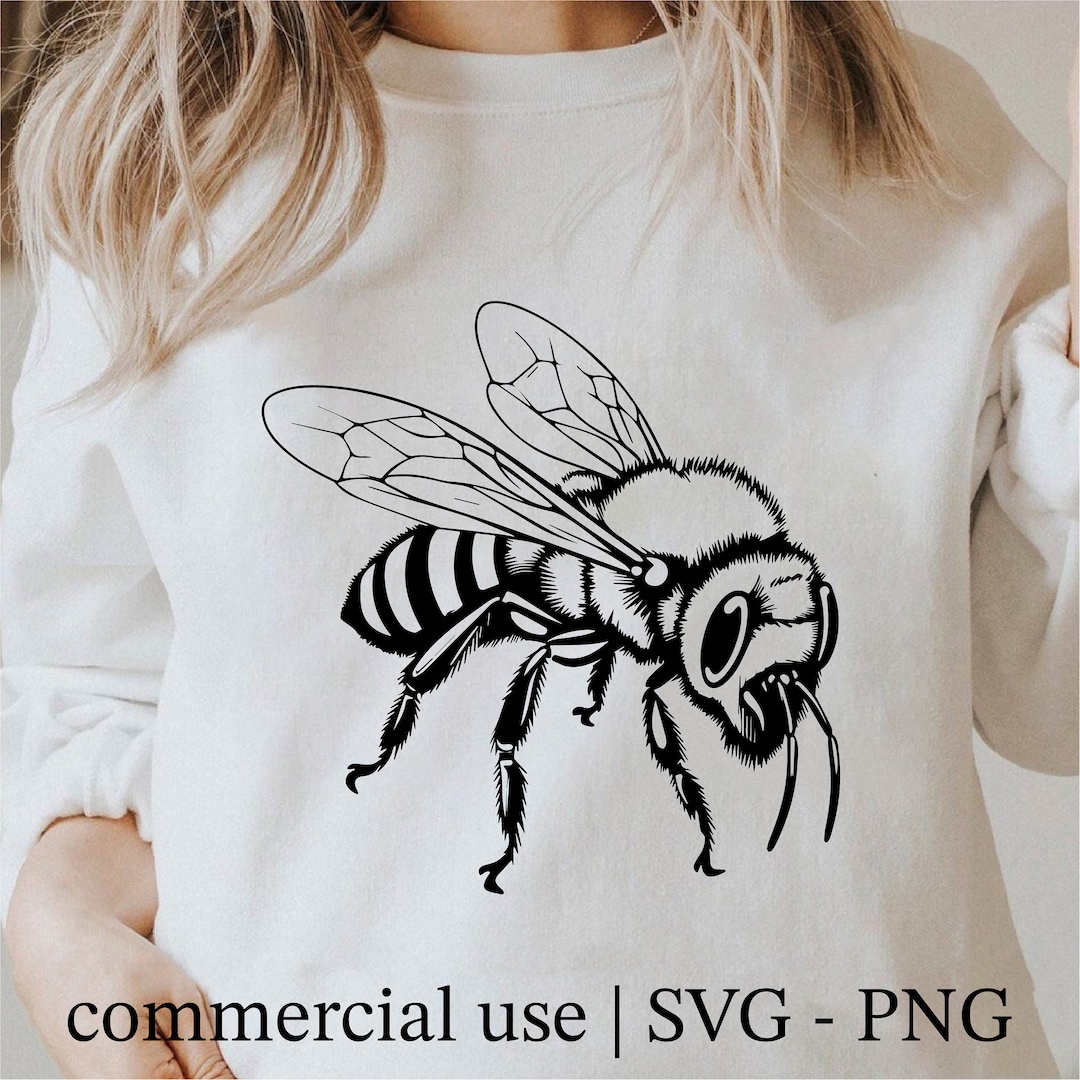Realistic Honey Bee Svg, Honeybee Png, Bumble Bee Clipart, Bee ...