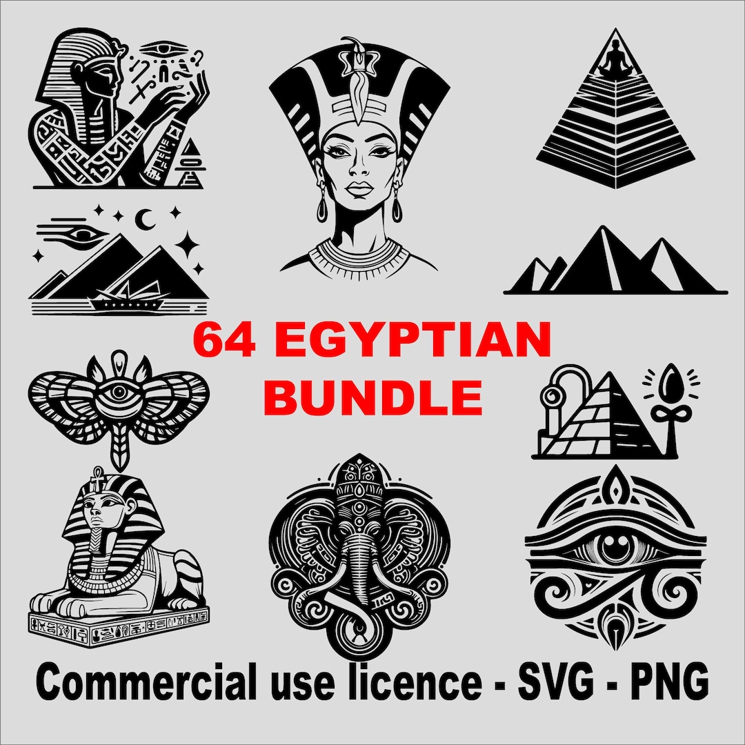 Egyptian Svg Bundle, Egypt Png Bundle, Egyptian Symbols Sings Svg ...