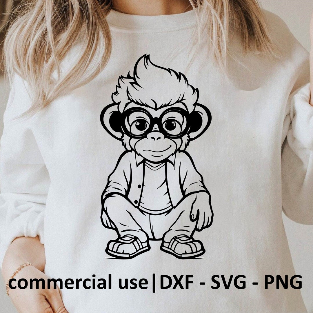 Cool Monkey Svg, Simple Monkey Svg, Layered Monkey Svg, Monkey Png ...