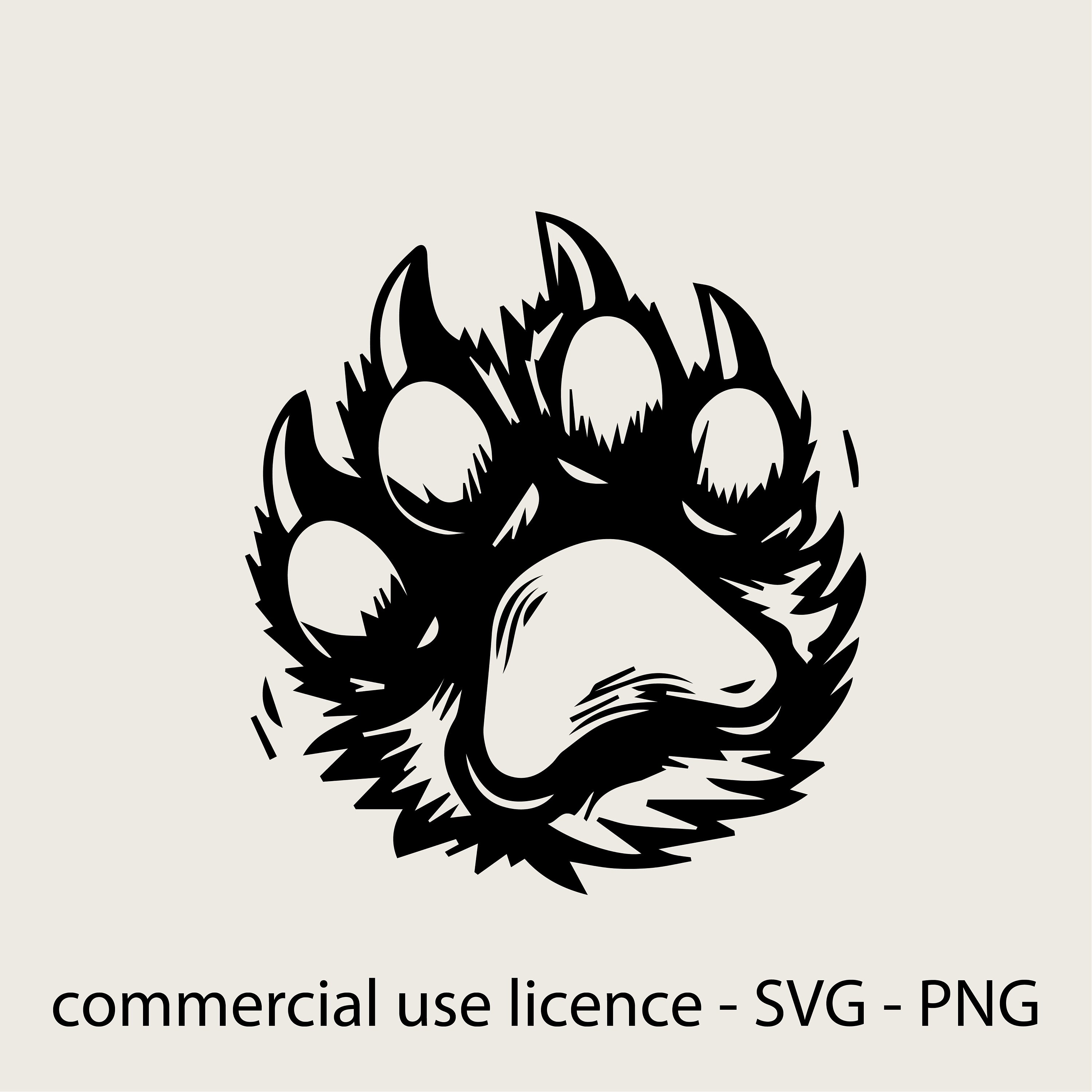 Wolf Paw Svg Wolf Paw Png Wolf Paws Silhouette Png Cricut - Etsy Canada