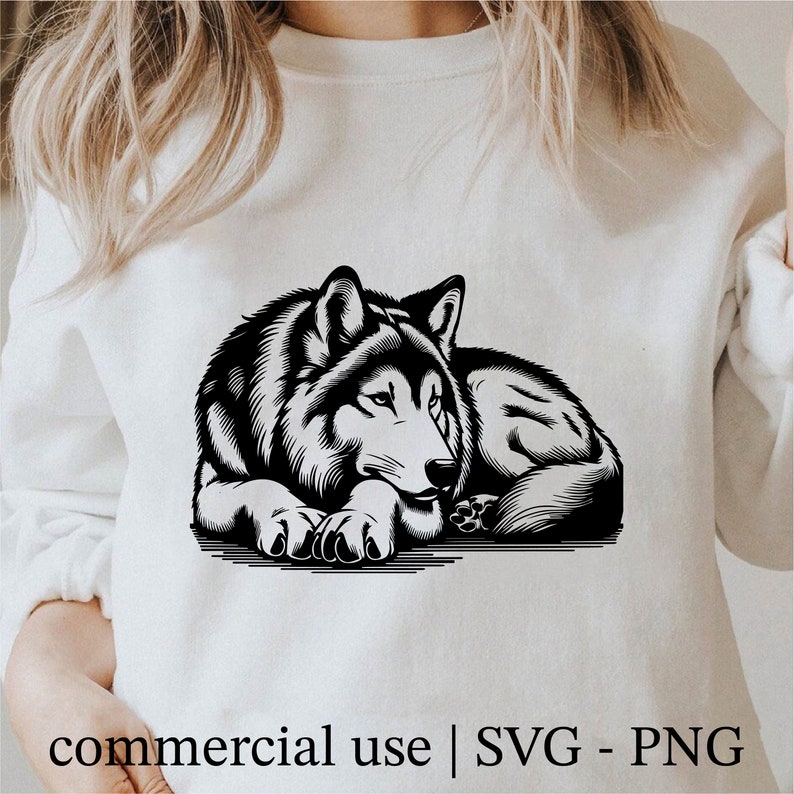 Lobo svg, lobo con bosque svg, lobo svg blanco y negro cricut, archivo ...