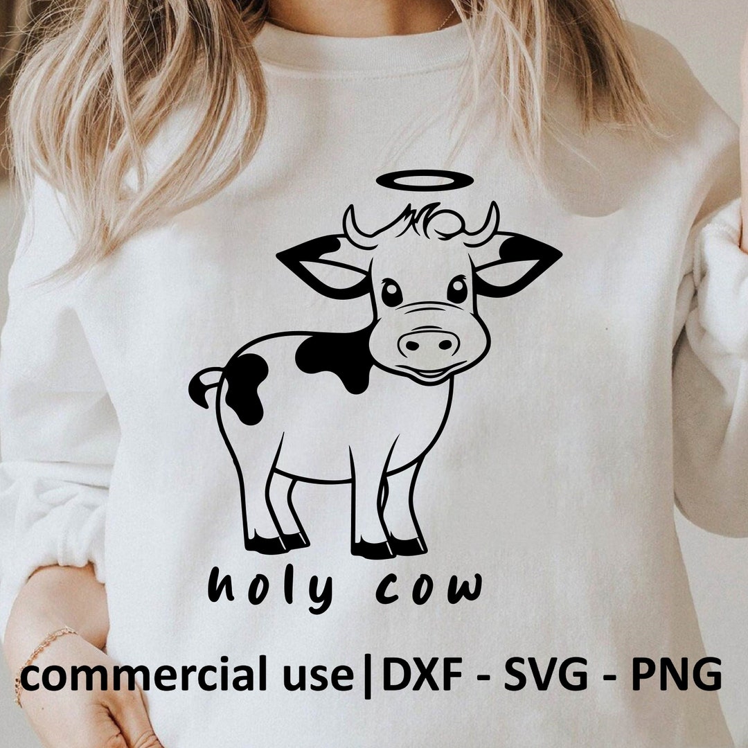 Cute Cow Svg for Shirt Baby Cow Png Holy Cow Dxf Cut File - Etsy