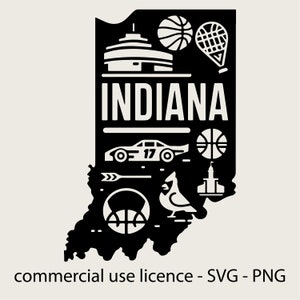 Indiana Svg, State Svg, State Png, Indiana Outline, Indiana Shirt ...