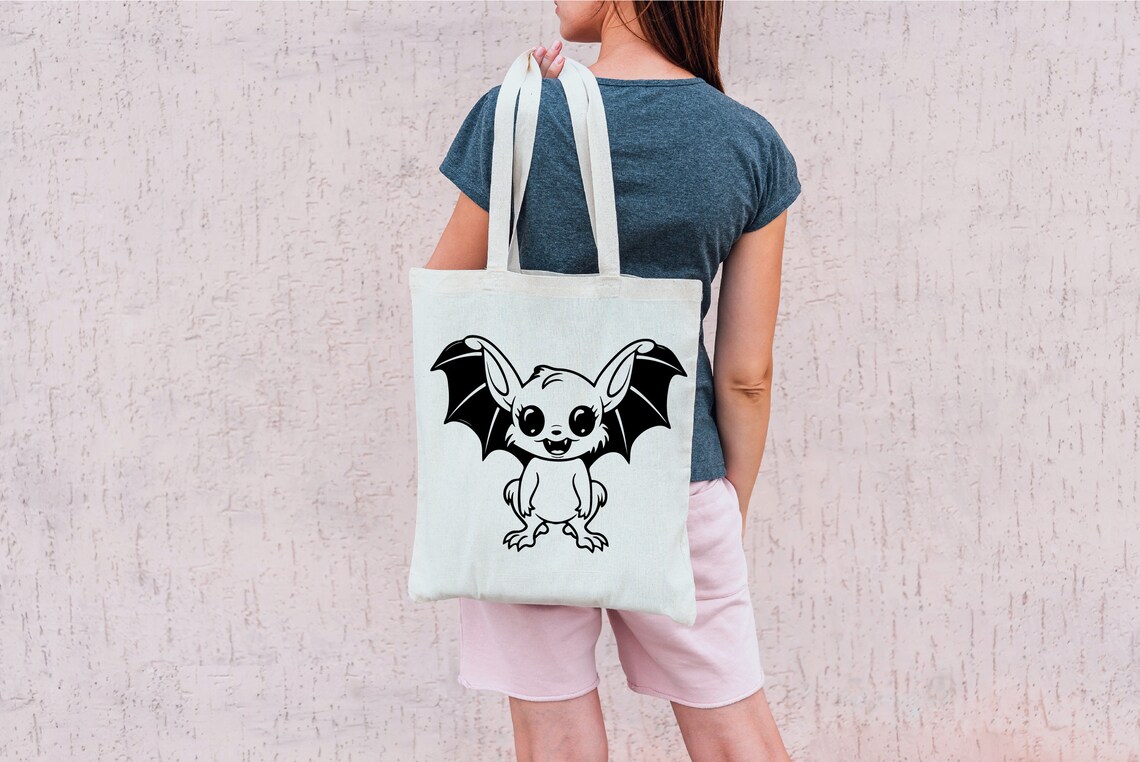 Cute Baby Bat Svg Kids Halloween Svg Bat Clipart Girl - Etsy