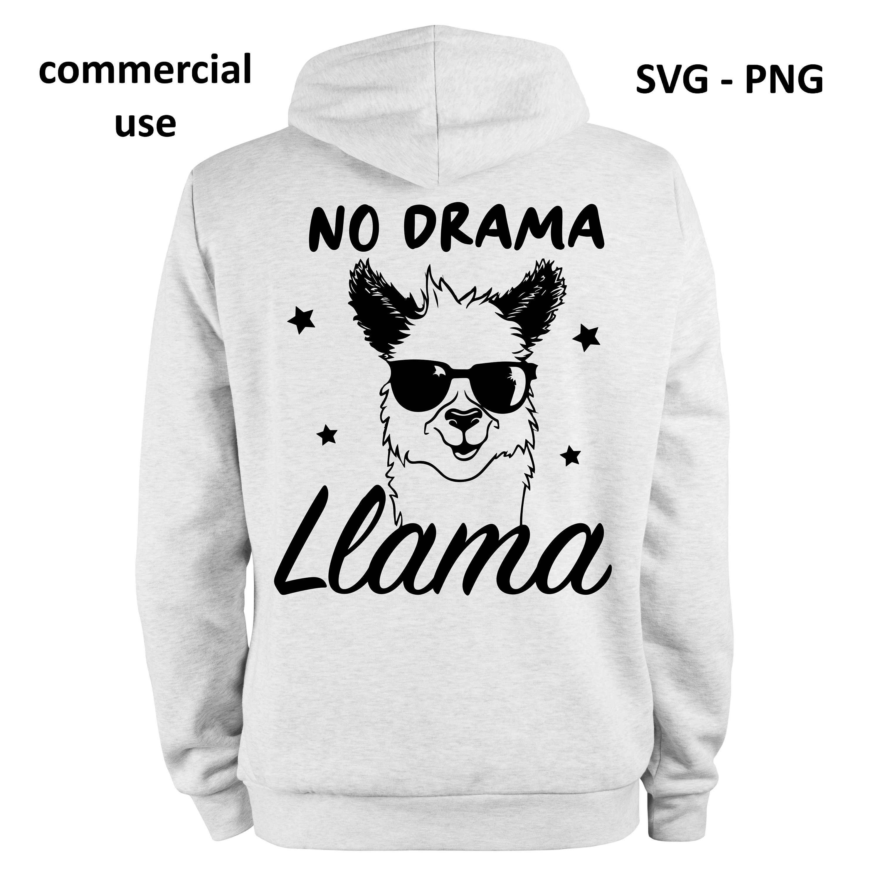 No Drama Llama Svg Funny Llama Png Llama Cricut Cute Llama Etsy