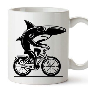 Funny Hammerhead Shark Riding a Bicycle Svg, Hammerhead Shark Png ...