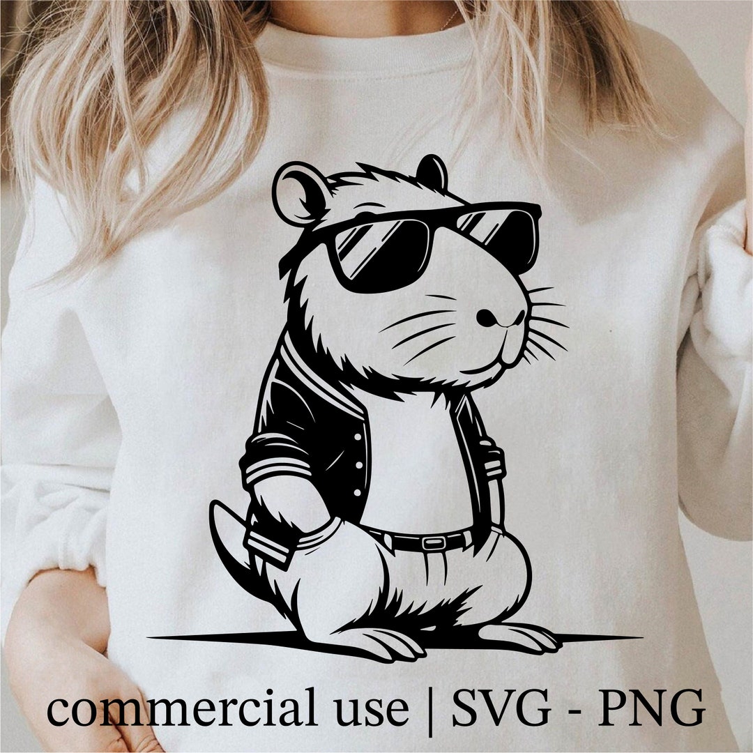 Capybara Svg, Cute Capybara Svg, Capybara Silhouette Shirt Design, Cool ...