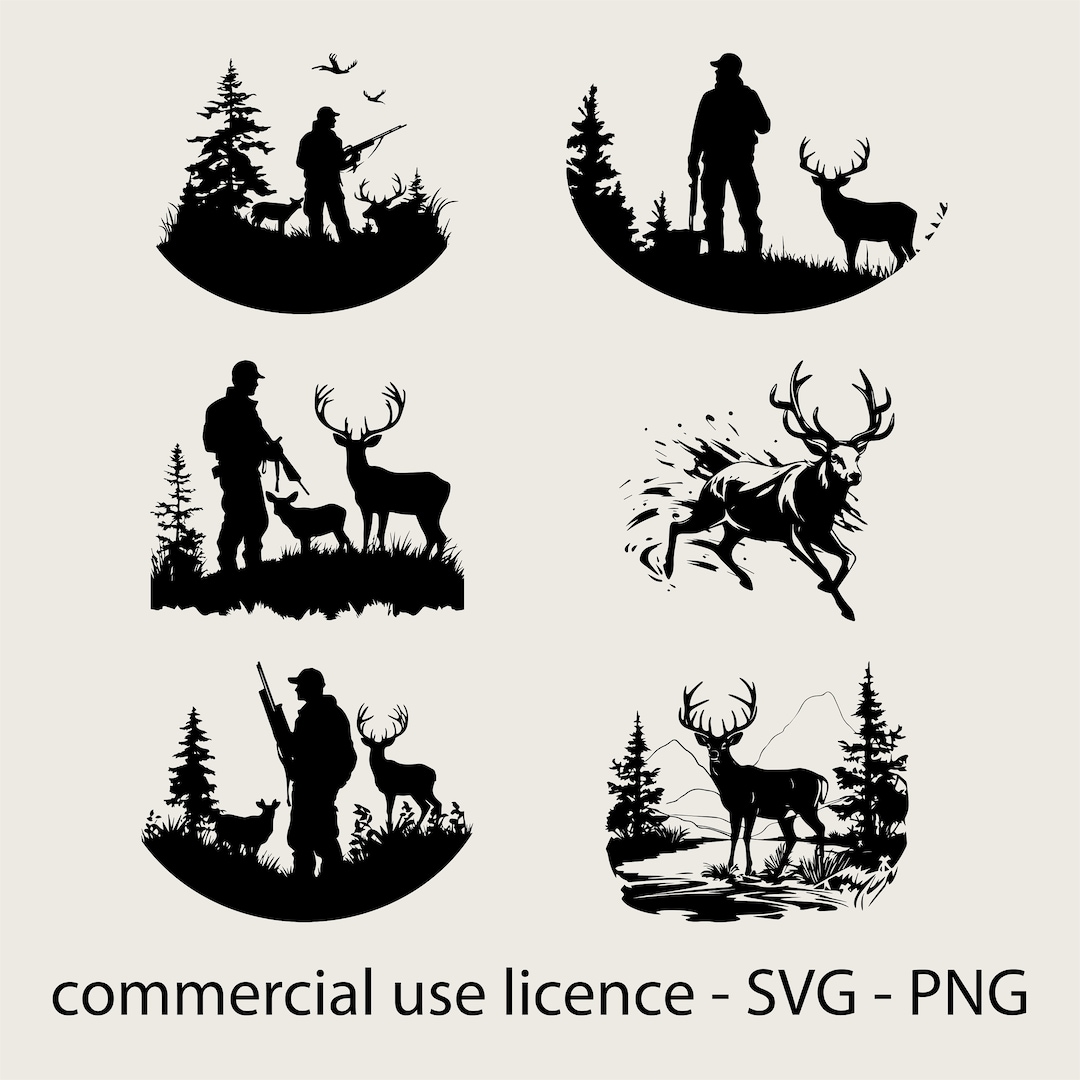 Deer Hunting Svg Bundle, Hunting Season Png, Deer Hunter Svg, Deer ...