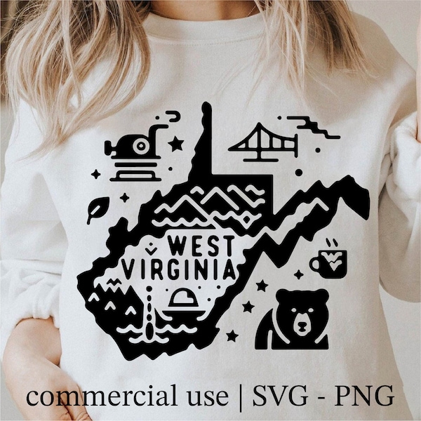 West Virginia Heart - Etsy