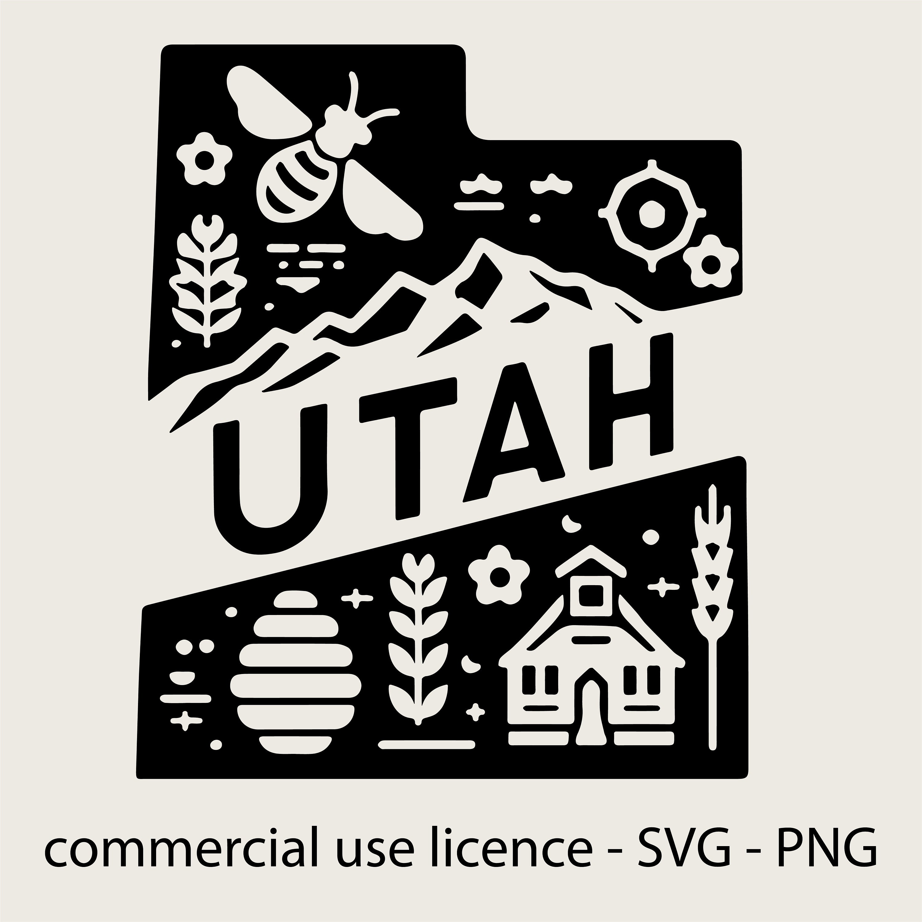 Utah Svg, State Svg, Utah Clipart, Utah Outline, Utah Shirt Design ...