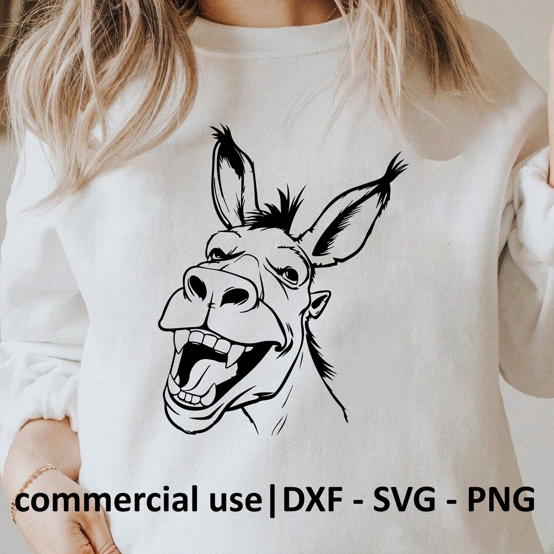 Bad Ass Donkey Svg for Shirt, Funny Donkey Svg, Png, Cute Donkey Svg ...