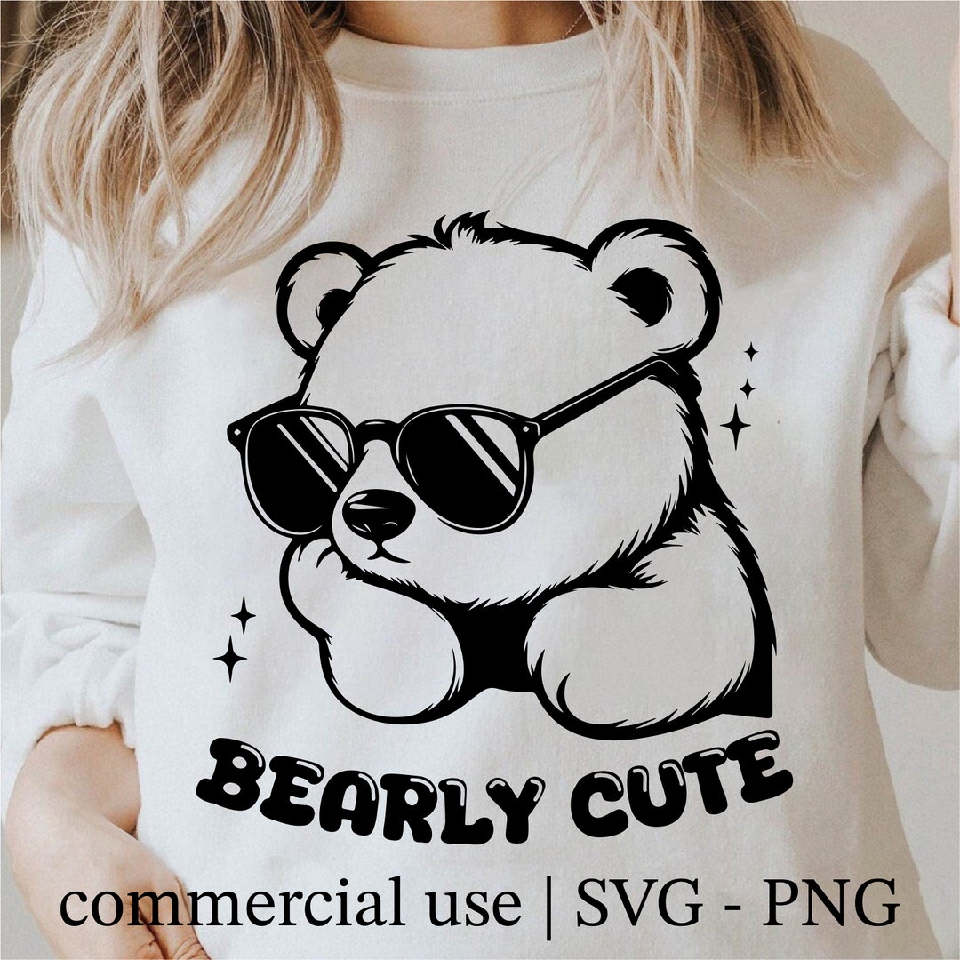 Beary Cute Svg, Cute Baby Bear Png, Funny Baby Shirt Design Svg, Bear ...