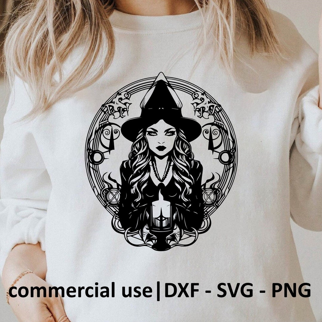 Witch Girl Svg, Scary Halloween Svg for Shirt, Witch Girl Png, Spooky ...